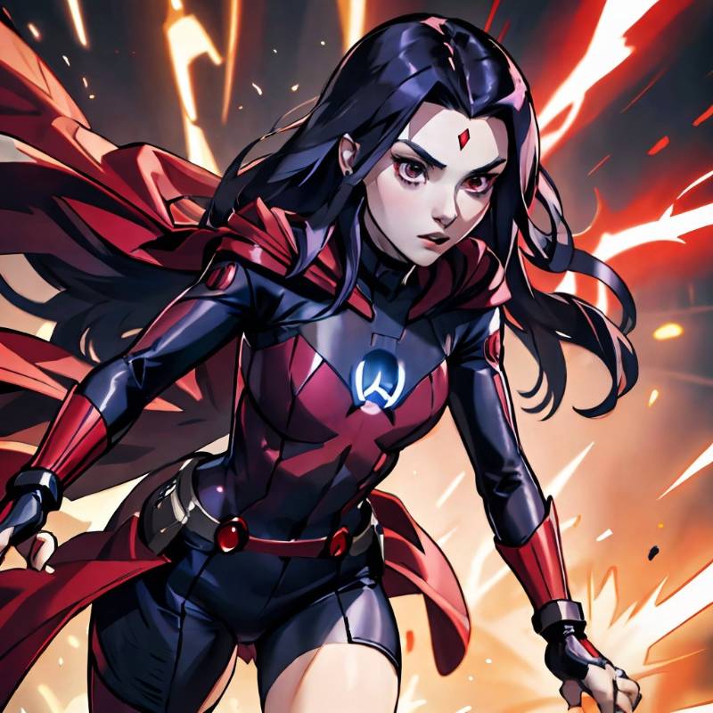 Crimson Raven (Scarlet Witch/ Raven) | Free Chat with AI Bot